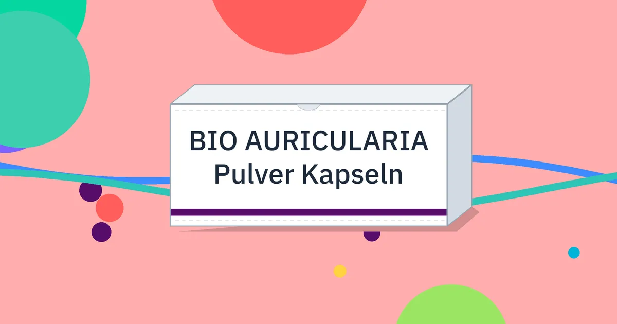 Symbolbild: Packung mit der Aufschrift BIO AURICULARIA Pulver Kapseln (PZN 17628429) – Verfügbarkeit und Bezug in Apotheken in Frankfurt am Main