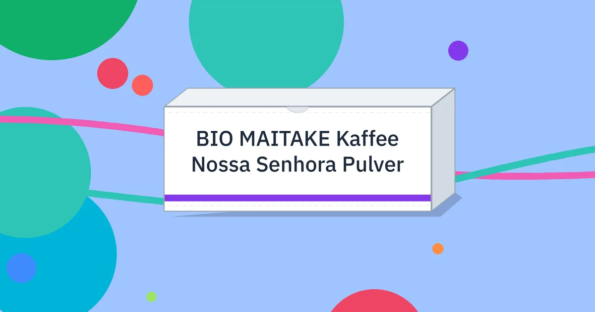 Symbolbild: Packung mit der Aufschrift BIO MAITAKE Kaffee Nossa Senhora Pulver (PZN 16932183) – Verfügbarkeit und Bezug in Apotheken in Frankfurt am Main