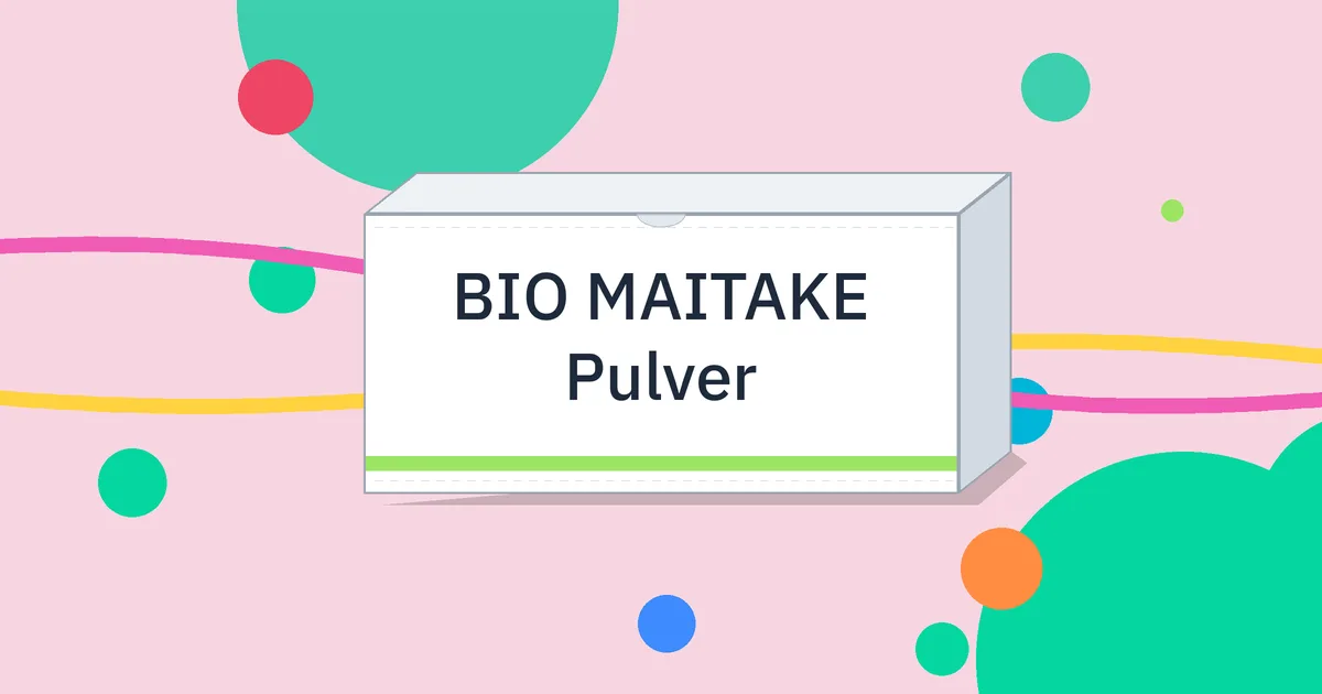 Symbolbild: Packung mit der Aufschrift BIO MAITAKE Pulver (PZN 10790612) – Verfügbarkeit und Bezug in Apotheken in Frankfurt am Main