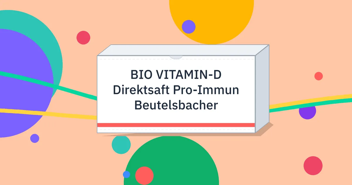 Symbolbild: Packung mit der Aufschrift BIO VITAMIN-D Direktsaft Pro-Immun Beutelsbacher (PZN 20597477) – Verfügbarkeit und Bezug in Apotheken in Frankfurt am Main