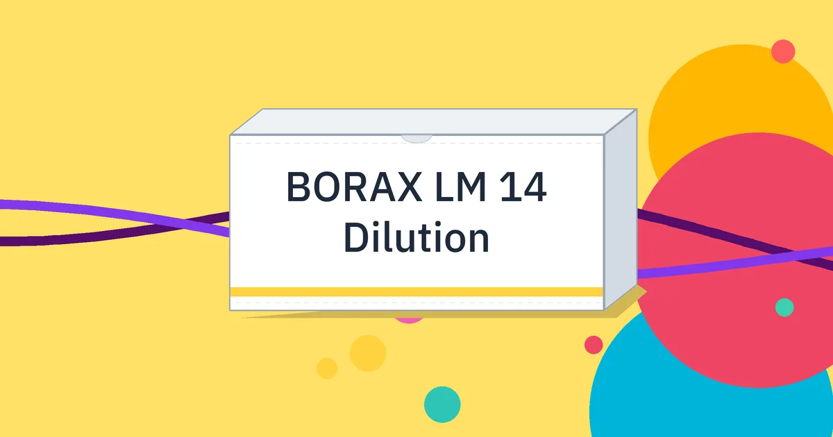 Symbolbild: Packung mit der Aufschrift BORAX LM 14 Dilution (PZN 12796139) – Verfügbarkeit und Bezug in Apotheken in Frankfurt am Main
