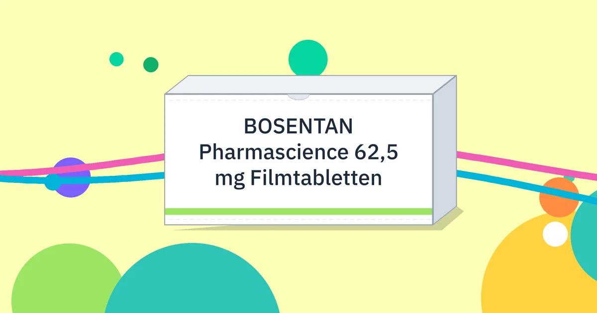 Symbolbild: Packung mit der Aufschrift BOSENTAN Pharmascience 62,5 mg Filmtabletten (PZN 19199783) – Verfügbarkeit und Bezug in Apotheken in Frankfurt am Main