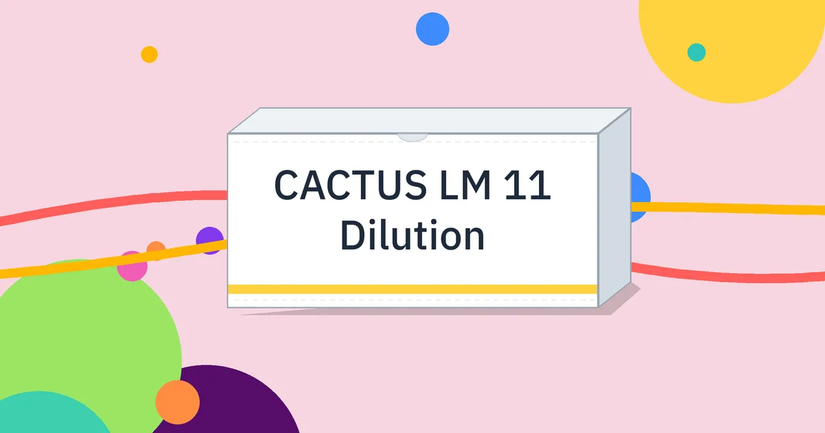Symbolbild: Packung mit der Aufschrift CACTUS LM 11 Dilution (PZN 12797423) – Verfügbarkeit und Bezug in Apotheken in Frankfurt am Main