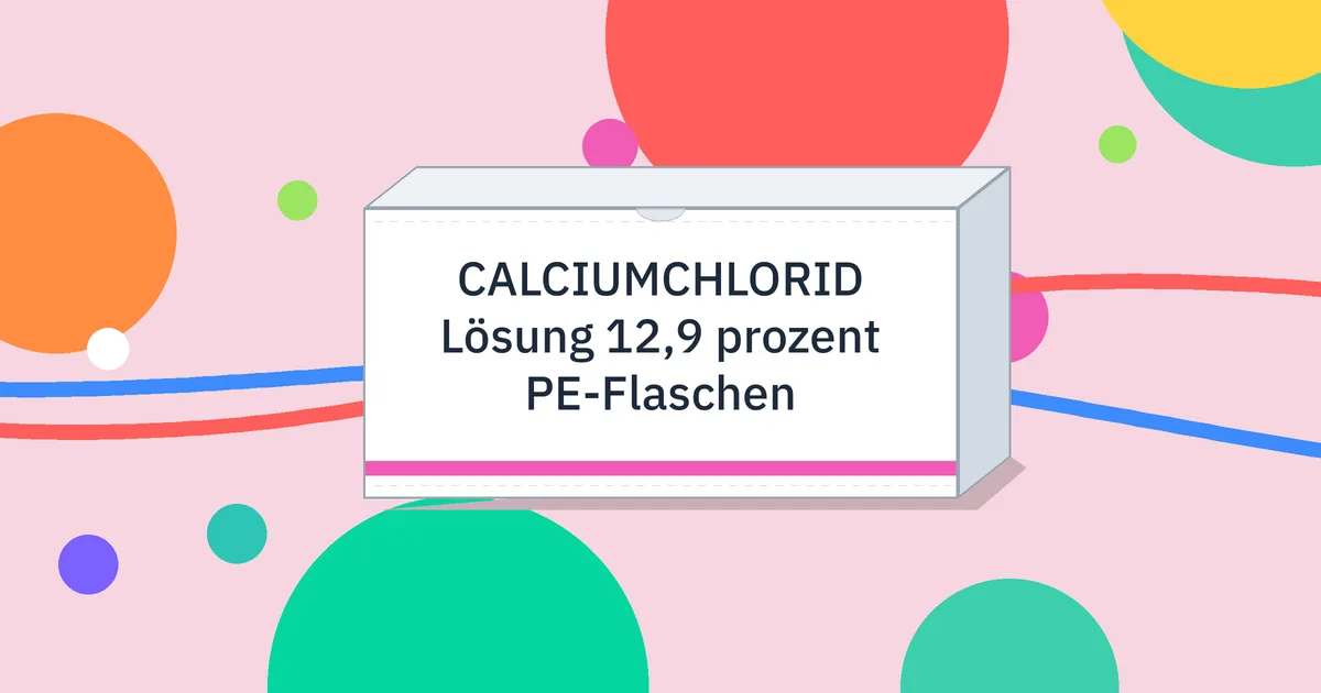 Symbolbild: Packung mit der Aufschrift CALCIUMCHLORID Lösung 12,9 prozent PE-Flaschen (PZN 18268217) – Verfügbarkeit und Bezug in Apotheken in Frankfurt am Main