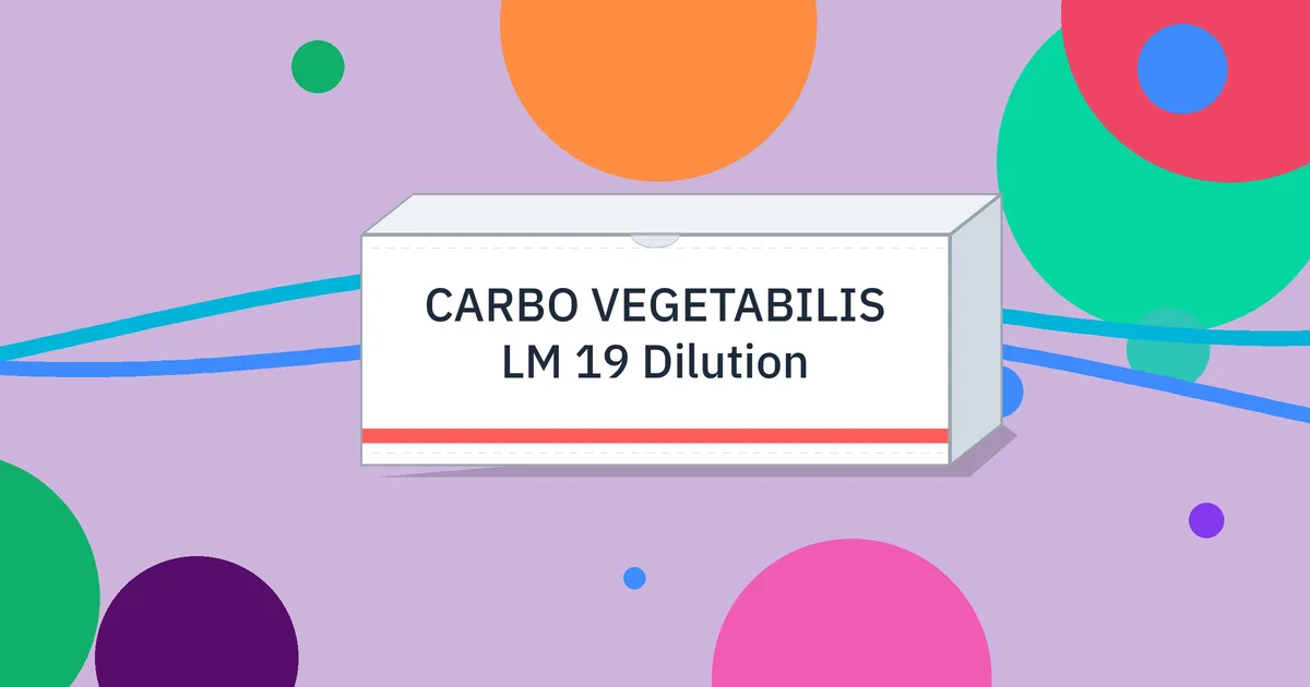 Symbolbild: Packung mit der Aufschrift CARBO VEGETABILIS LM 19 Dilution (PZN 12809534) – Verfügbarkeit und Bezug in Apotheken in Frankfurt am Main