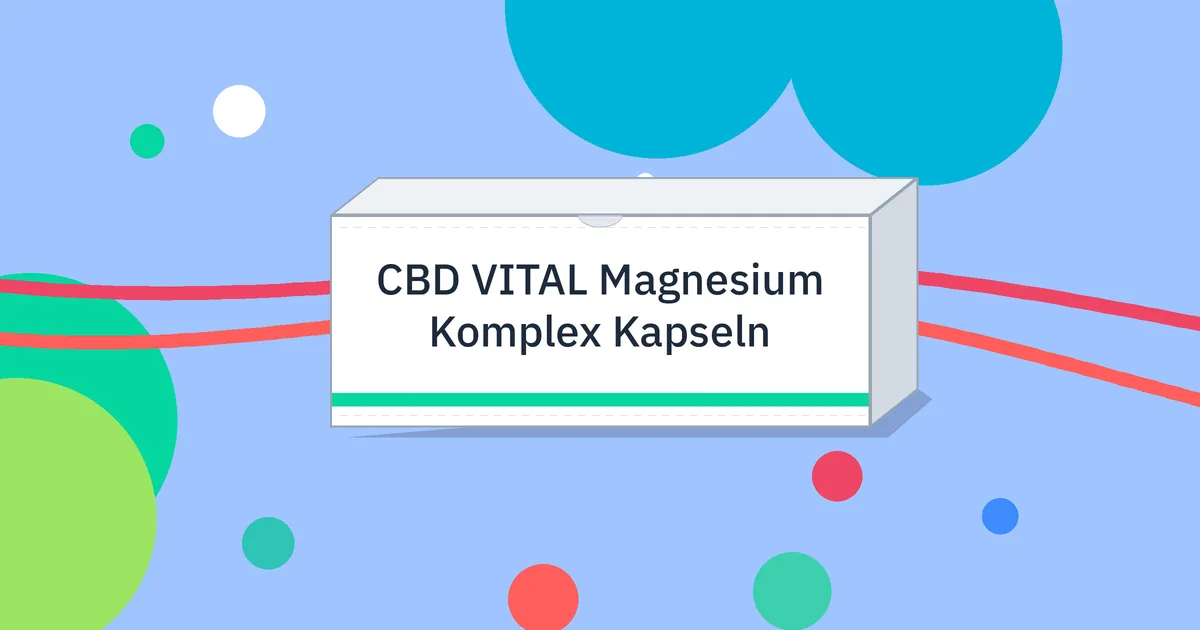 Symbolbild: Packung mit der Aufschrift CBD VITAL Magnesium Komplex Kapseln (PZN 18453334) – Verfügbarkeit und Bezug in Apotheken in Frankfurt am Main