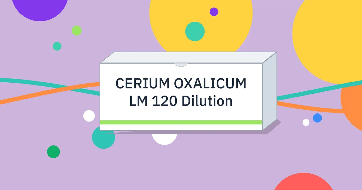 Symbolbild: Packung mit der Aufschrift CERIUM OXALICUM LM 120 Dilution (PZN 13438347) – Verfügbarkeit und Bezug in Apotheken in Frankfurt am Main