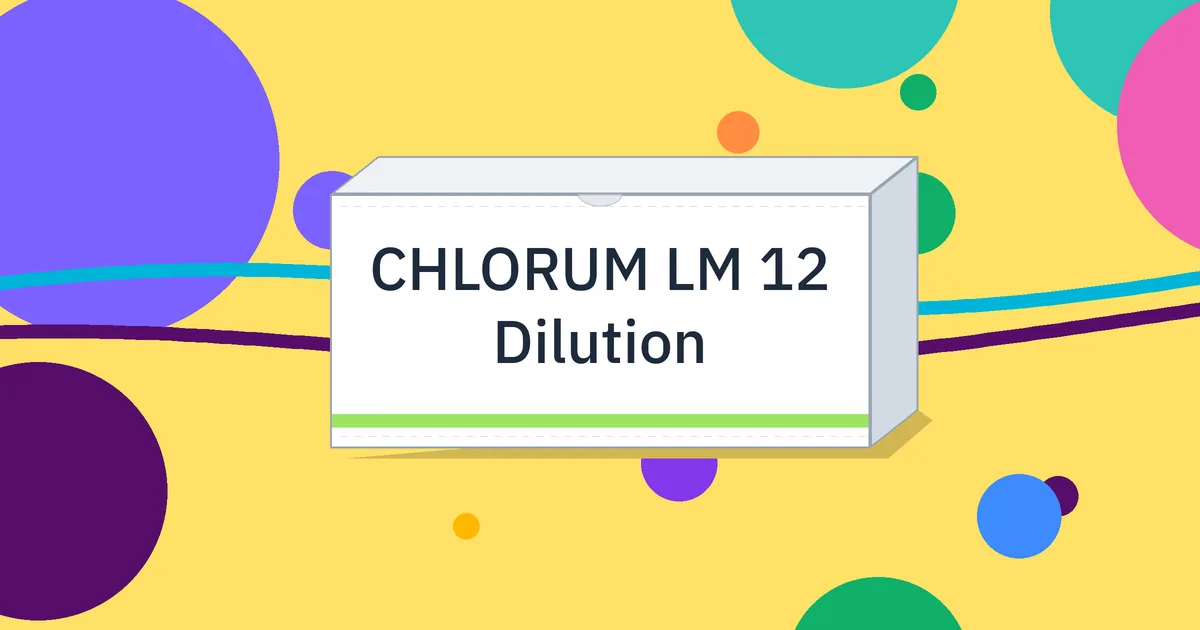 Symbolbild: Packung mit der Aufschrift CHLORUM LM 12 Dilution (PZN 12816451) – Verfügbarkeit und Bezug in Apotheken in Frankfurt am Main