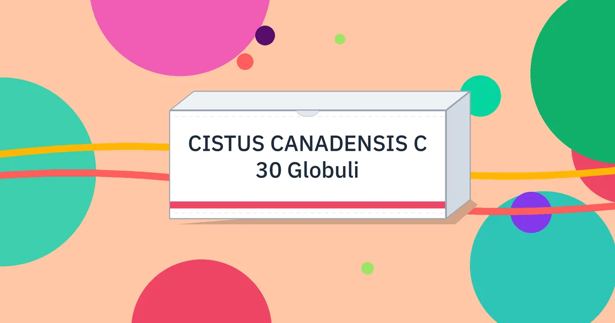 Symbolbild: Packung mit der Aufschrift CISTUS CANADENSIS C 30 Globuli (PZN 07246968) – Verfügbarkeit und Bezug in Apotheken in Frankfurt am Main