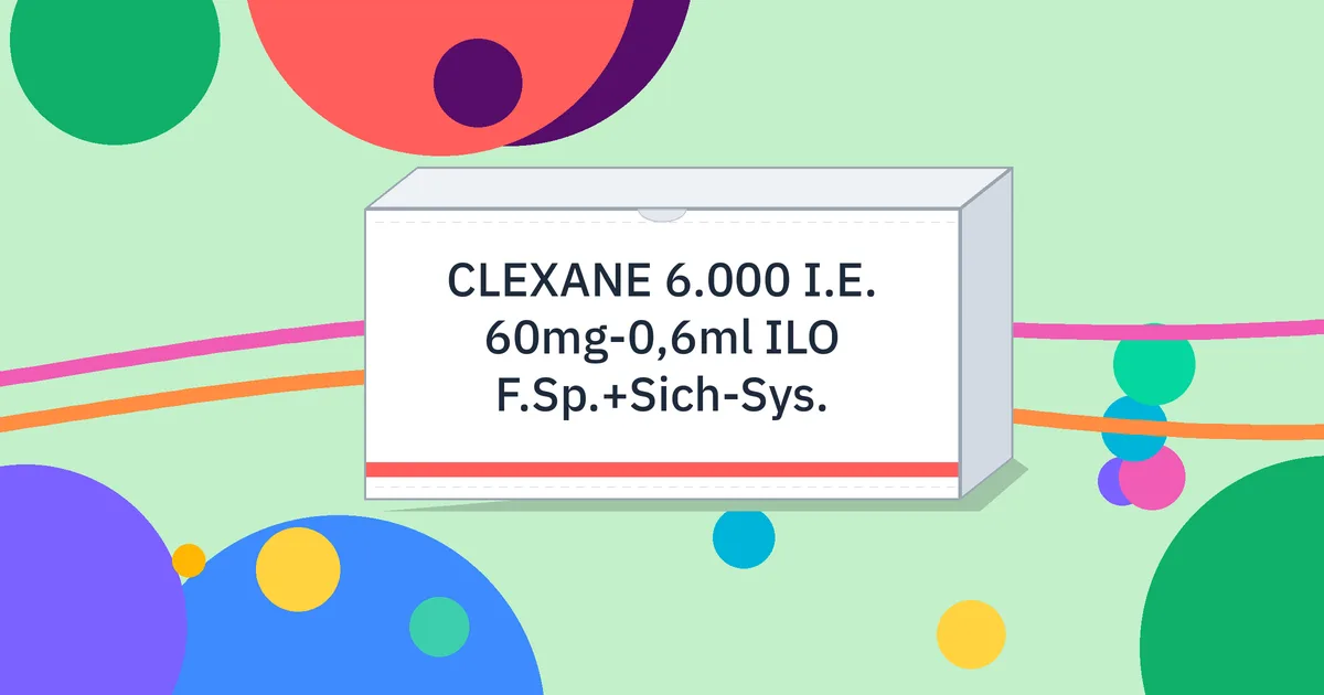 Symbolbild: Packung mit der Aufschrift CLEXANE 6.000 I.E. 60mg-0,6ml ILO F.Sp.+Sich-Sys. (PZN 12584615) – Verfügbarkeit und Bezug in Apotheken in Frankfurt am Main