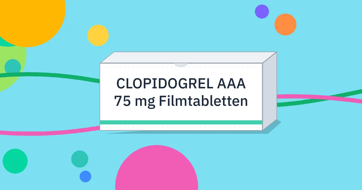 Symbolbild: Packung mit der Aufschrift CLOPIDOGREL AAA 75 mg Filmtabletten (PZN 00149096) – Verfügbarkeit und Bezug in Apotheken in Frankfurt am Main