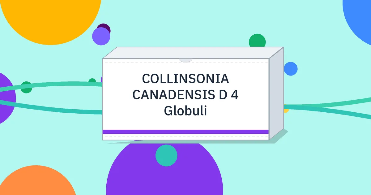 Symbolbild: Packung mit der Aufschrift COLLINSONIA CANADENSIS D 4 Globuli (PZN 07456163) – Verfügbarkeit und Bezug in Apotheken in Frankfurt am Main