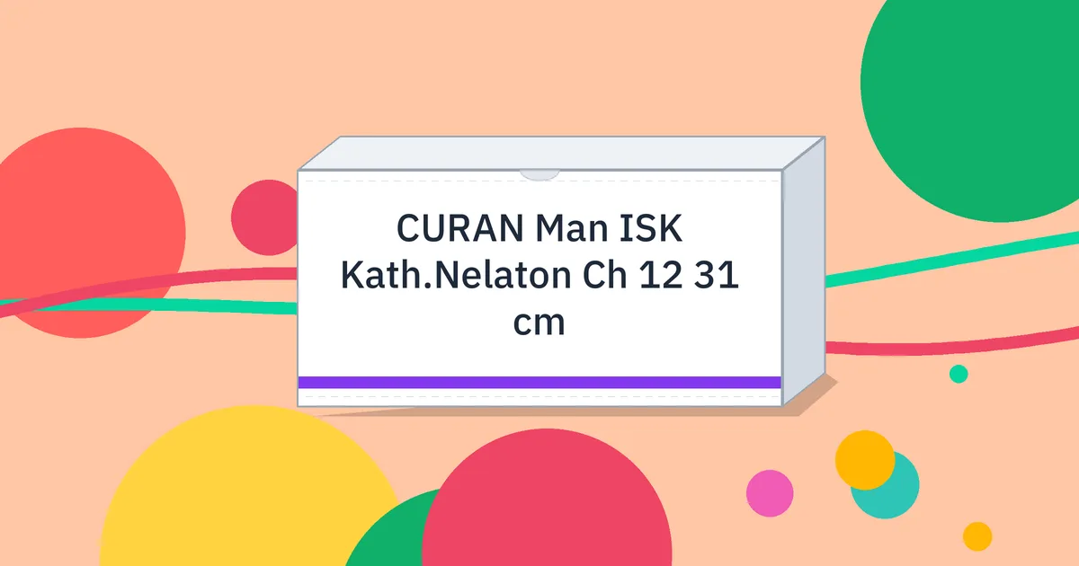 Symbolbild: Packung mit der Aufschrift CURAN Man ISK Kath.Nelaton Ch 12 31 cm (PZN 19342022) – Verfügbarkeit und Bezug in Apotheken in Frankfurt am Main