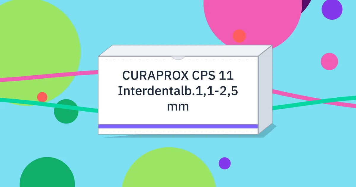 Symbolbild: Packung mit der Aufschrift CURAPROX CPS 11 Interdentalb.1,1-2,5 mm (PZN 05906515) – Verfügbarkeit und Bezug in Apotheken in Frankfurt am Main
