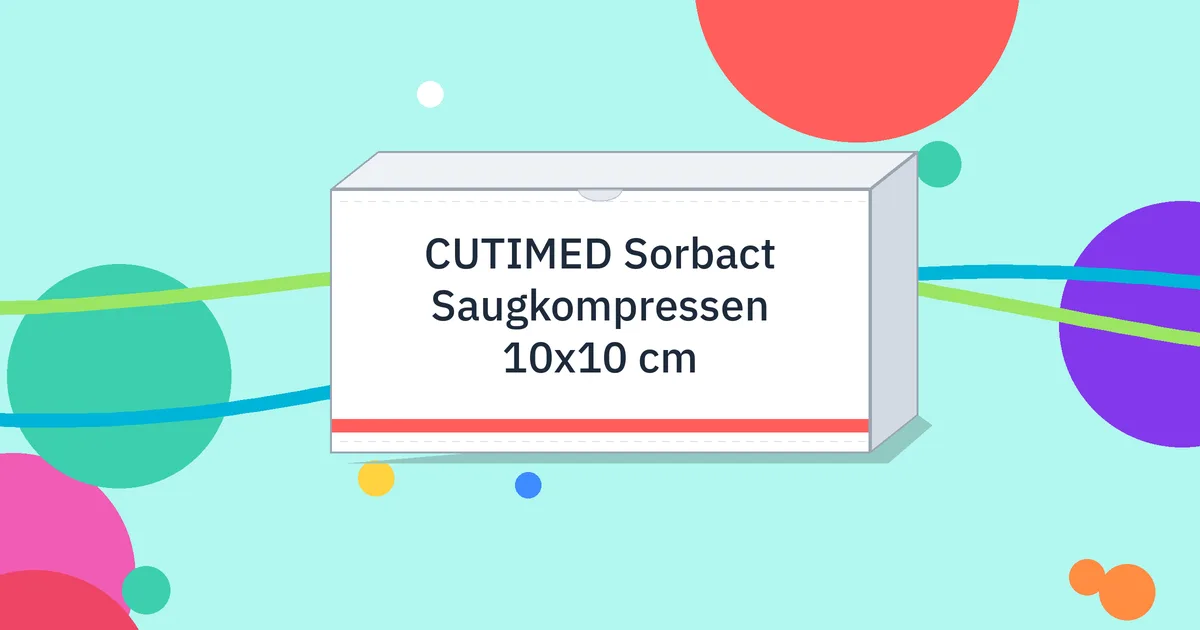 Symbolbild: Packung mit der Aufschrift CUTIMED Sorbact Saugkompressen 10x10 cm (PZN 19472807) – Verfügbarkeit und Bezug in Apotheken in Frankfurt am Main
