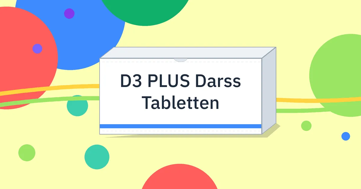 Symbolbild: Packung mit der Aufschrift D3 PLUS Darss Tabletten (PZN 12442536) – Verfügbarkeit und Bezug in Apotheken in Frankfurt am Main