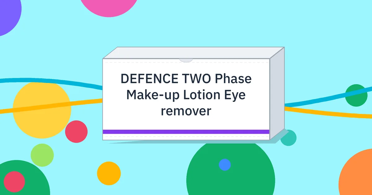 Symbolbild: Packung mit der Aufschrift DEFENCE TWO Phase Make-up Lotion Eye remover (PZN 11892935) – Verfügbarkeit und Bezug in Apotheken in Frankfurt am Main