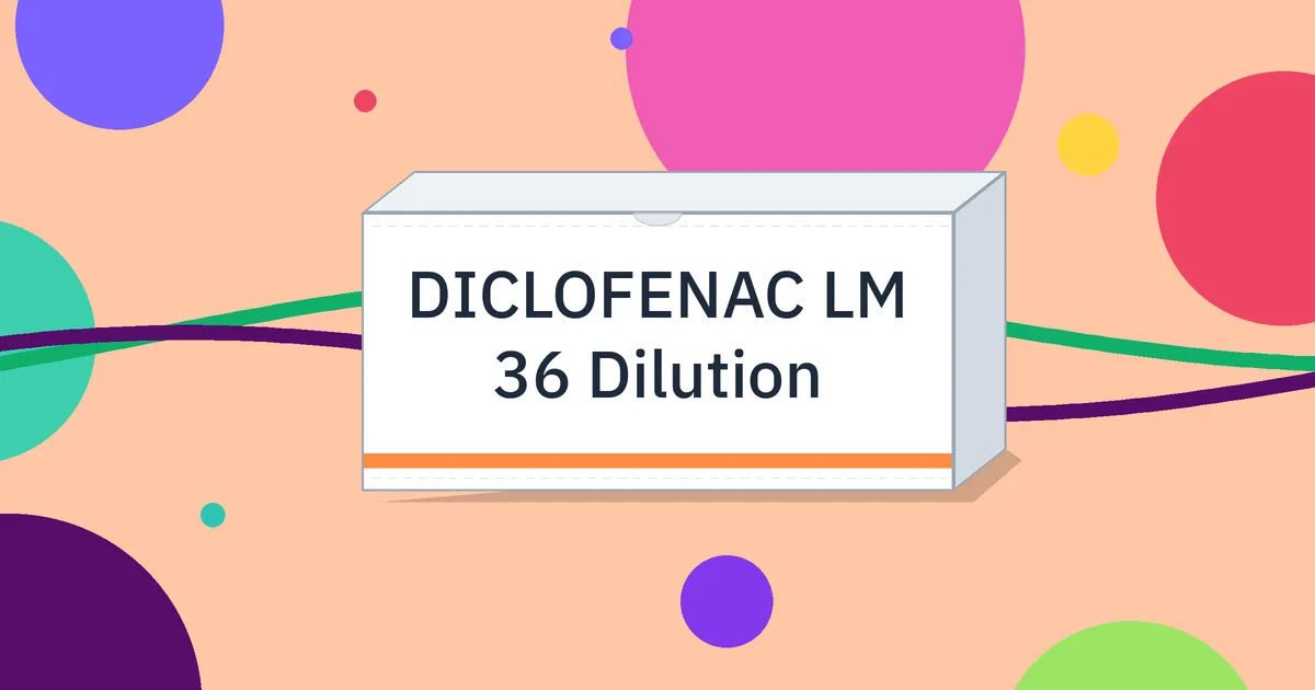 Symbolbild: Packung mit der Aufschrift DICLOFENAC LM 36 Dilution (PZN 12841526) – Verfügbarkeit und Bezug in Apotheken in Frankfurt am Main