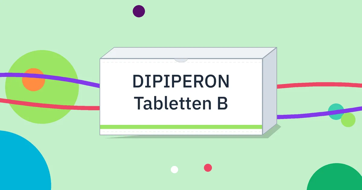 Symbolbild: Packung mit der Aufschrift DIPIPERON Tabletten B (PZN 04244992) – Verfügbarkeit und Bezug in Apotheken in Frankfurt am Main