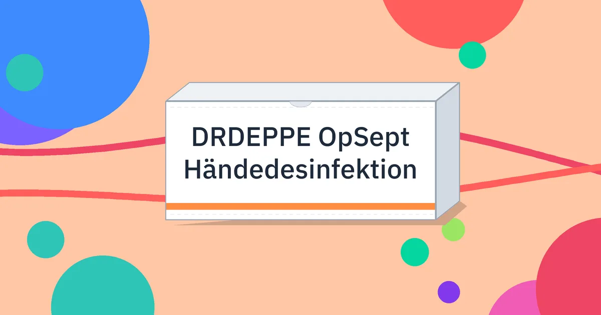 Symbolbild: Packung mit der Aufschrift DRDEPPE OpSept Händedesinfektion (PZN 20274366) – Verfügbarkeit und Bezug in Apotheken in Frankfurt am Main
