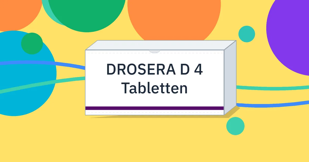 Symbolbild: Packung mit der Aufschrift DROSERA D 4 Tabletten (PZN 02113748) – Verfügbarkeit und Bezug in Apotheken in Frankfurt am Main