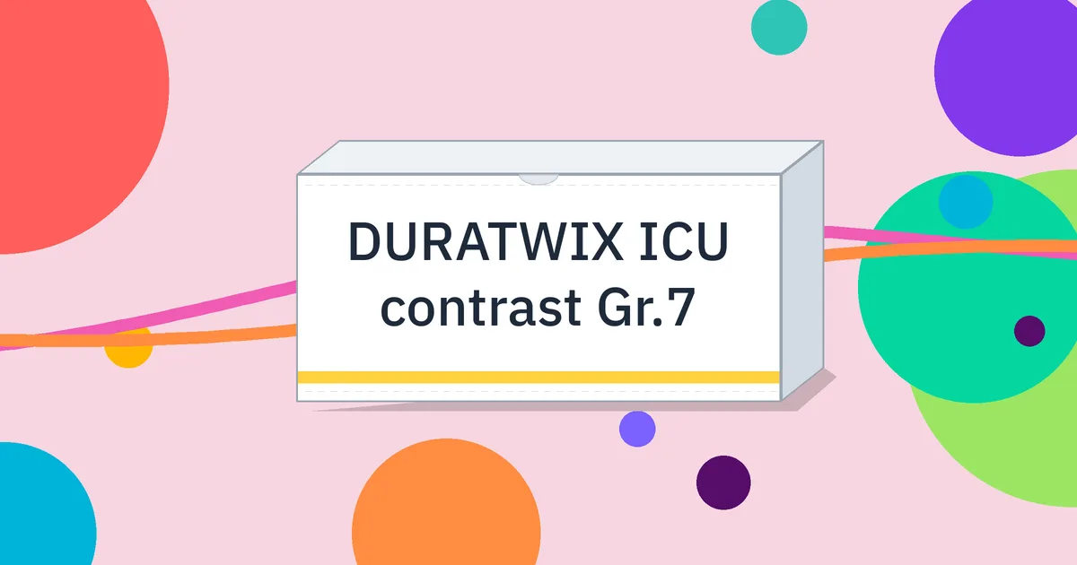 Symbolbild: Packung mit der Aufschrift DURATWIX ICU contrast Gr.7 (PZN 11220101) – Verfügbarkeit und Bezug in Apotheken in Frankfurt am Main