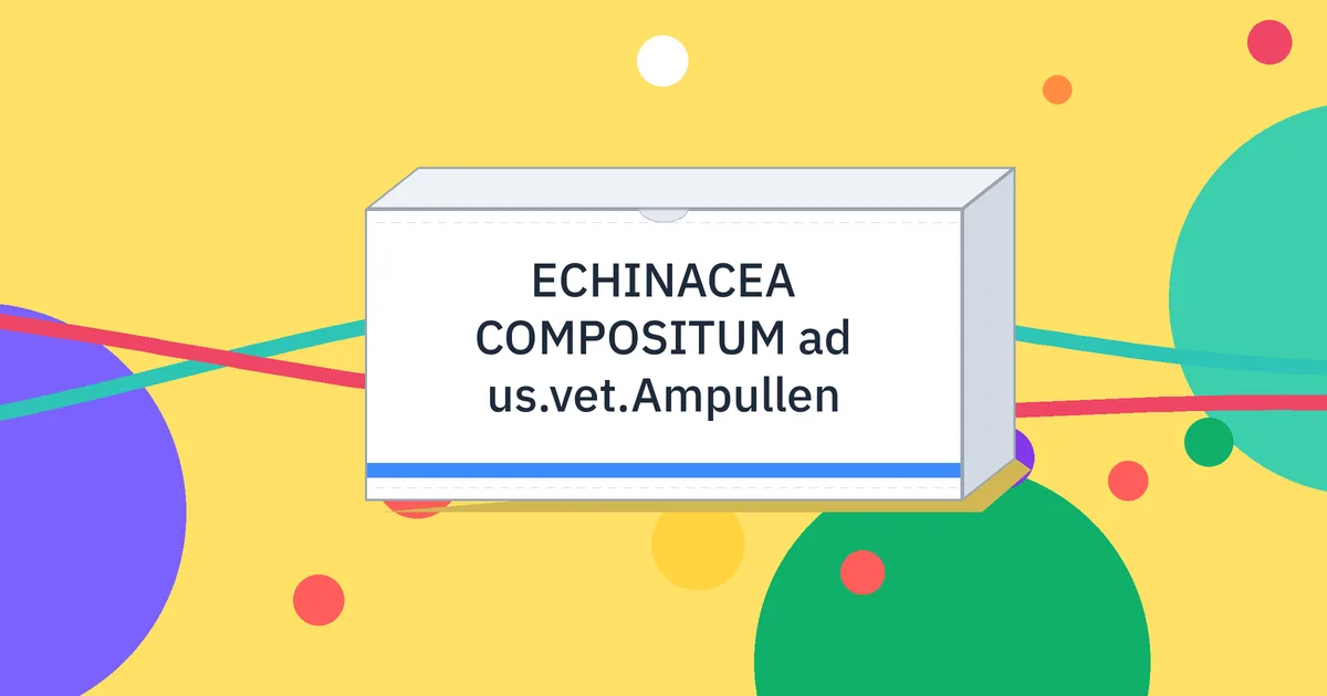 Symbolbild: Packung mit der Aufschrift ECHINACEA COMPOSITUM ad us.vet.Ampullen (PZN 04749485) – Verfügbarkeit und Bezug in Apotheken in Frankfurt am Main