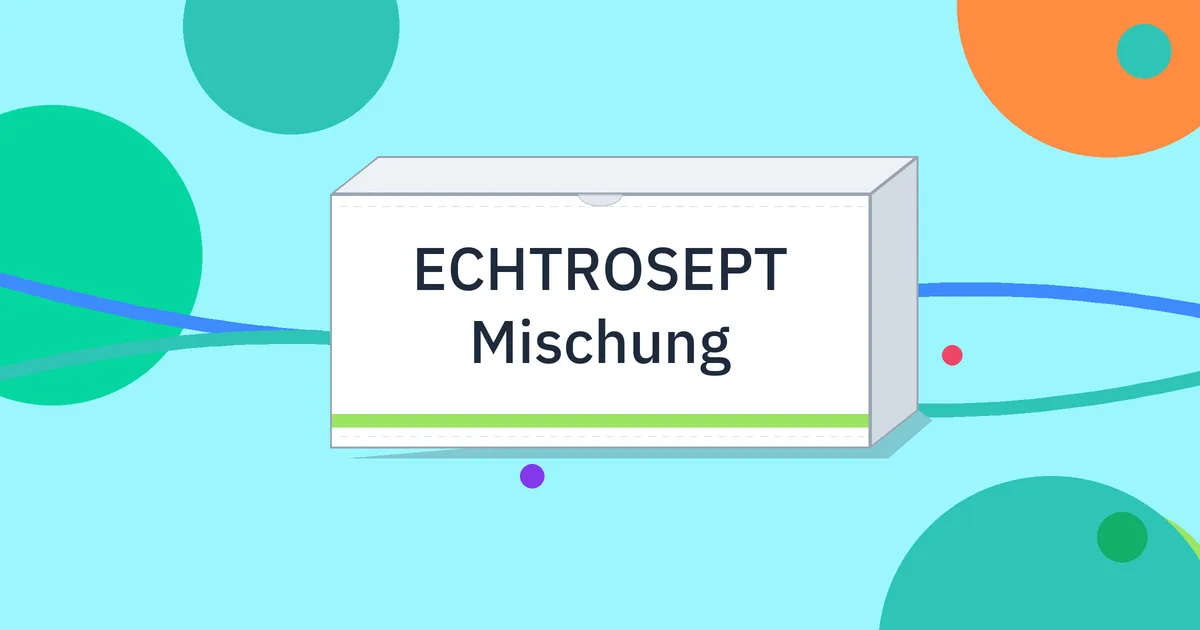 Symbolbild: Packung mit der Aufschrift ECHTROSEPT Mischung (PZN 02750277) – Verfügbarkeit und Bezug in Apotheken in Frankfurt am Main
