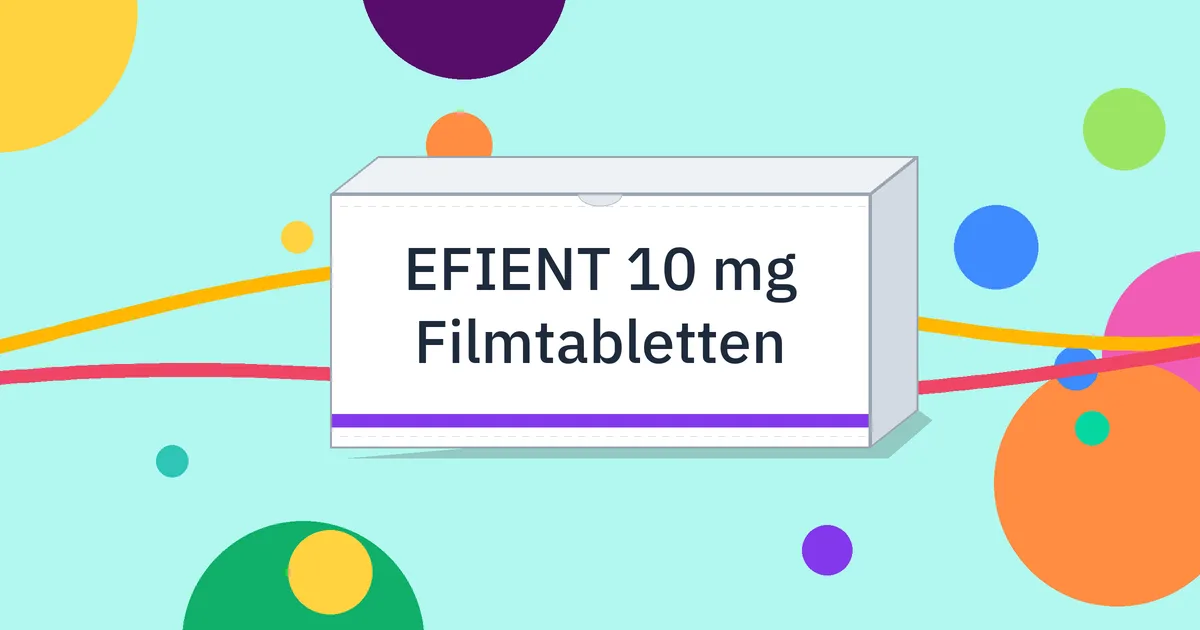Symbolbild: Packung mit der Aufschrift EFIENT 10 mg Filmtabletten (PZN 17390123) – Verfügbarkeit und Bezug in Apotheken in Frankfurt am Main