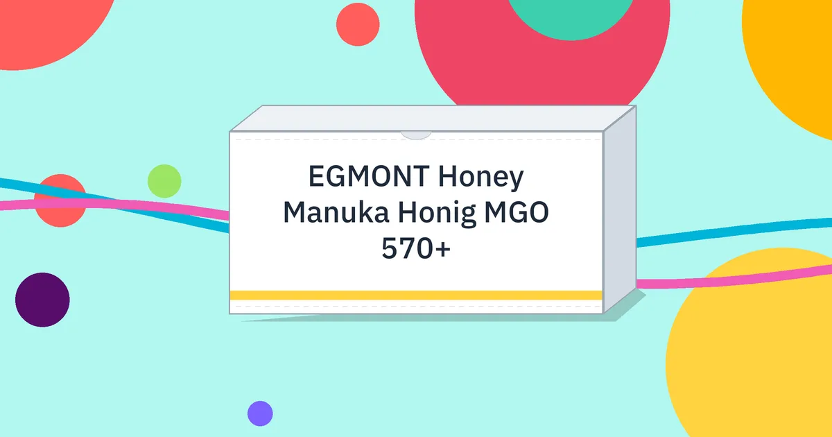 Symbolbild: Packung mit der Aufschrift EGMONT Honey Manuka Honig MGO 570+ (PZN 17850381) – Verfügbarkeit und Bezug in Apotheken in Frankfurt am Main