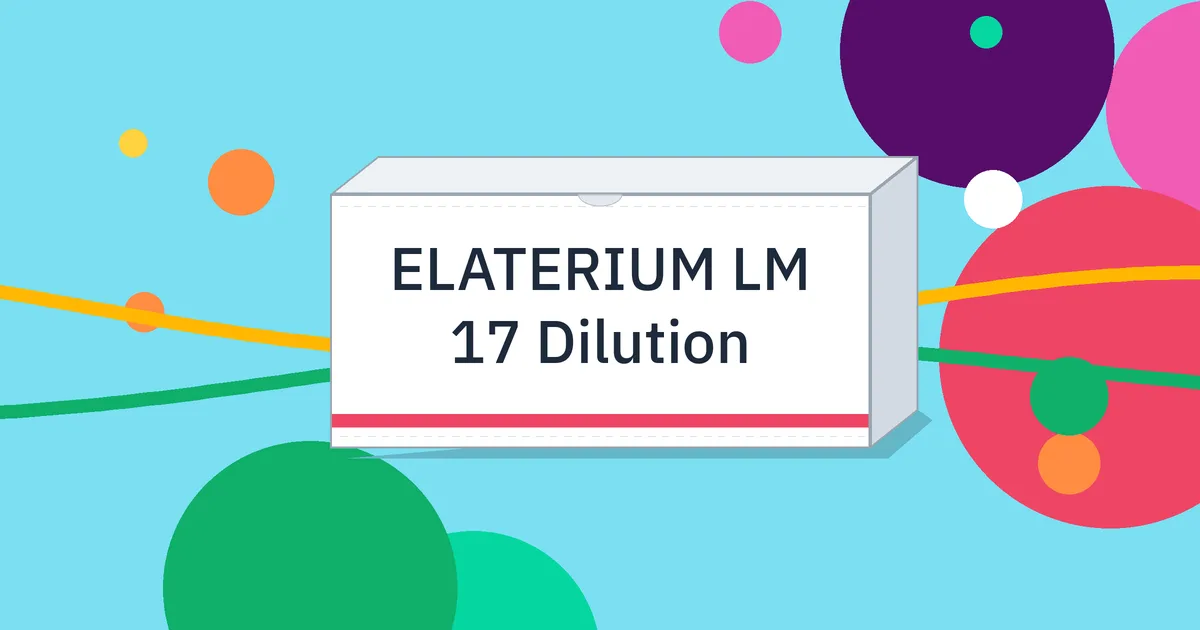 Symbolbild: Packung mit der Aufschrift ELATERIUM LM 17 Dilution (PZN 13470316) – Verfügbarkeit und Bezug in Apotheken in Frankfurt am Main