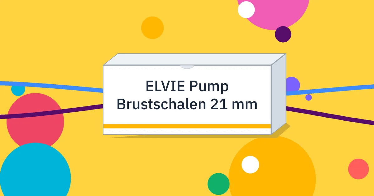 Symbolbild: Packung mit der Aufschrift ELVIE Pump Brustschalen 21 mm (PZN 18098212) – Verfügbarkeit und Bezug in Apotheken in Frankfurt am Main