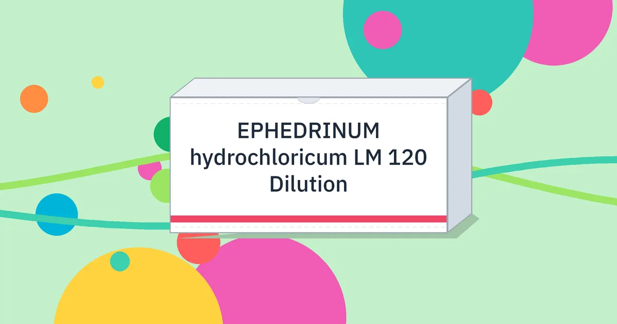 Symbolbild: Packung mit der Aufschrift EPHEDRINUM hydrochloricum LM 120 Dilution (PZN 13471497) – Verfügbarkeit und Bezug in Apotheken in Frankfurt am Main