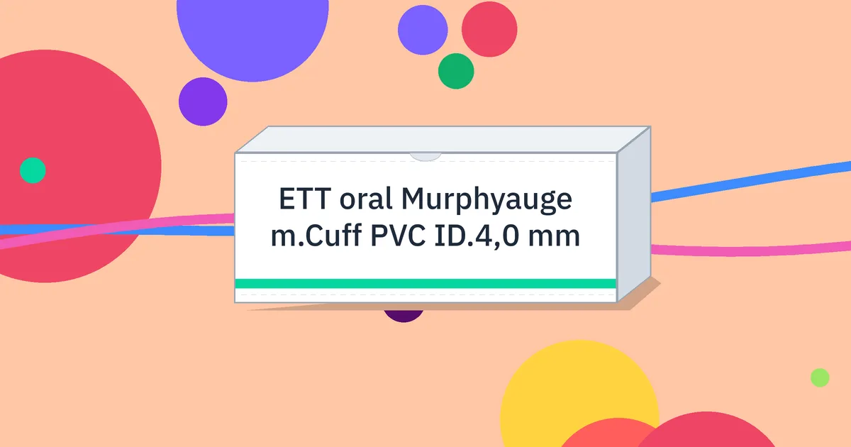 Symbolbild: Packung mit der Aufschrift ETT oral Murphyauge m.Cuff PVC ID.4,0 mm (PZN 19121054) – Verfügbarkeit und Bezug in Apotheken in Frankfurt am Main