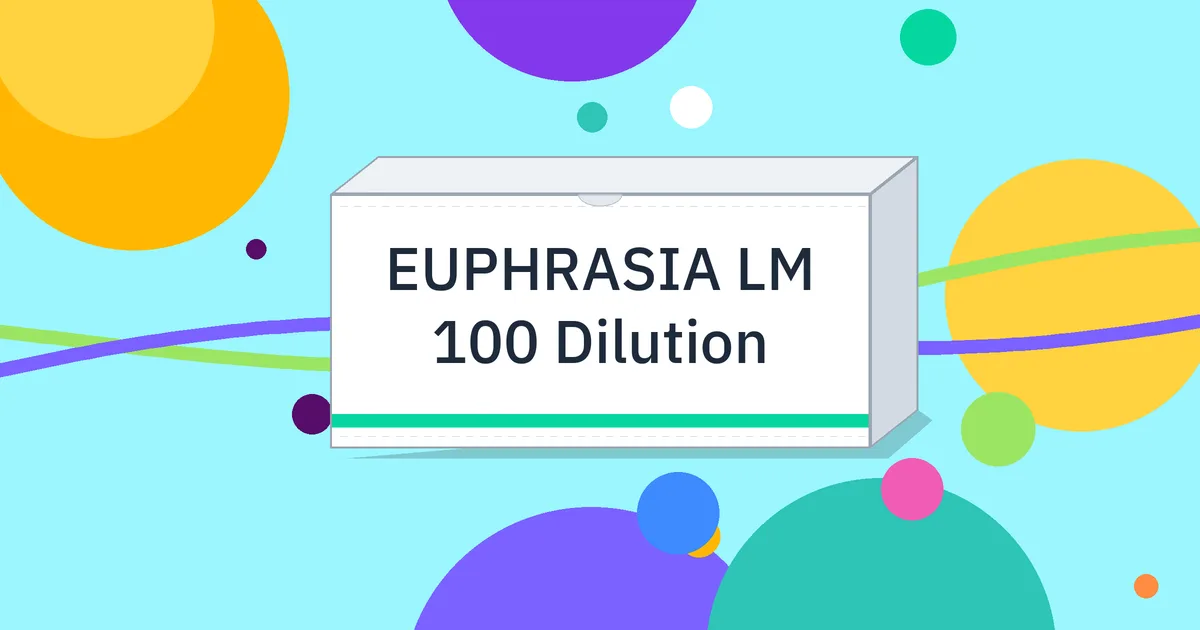 Symbolbild: Packung mit der Aufschrift EUPHRASIA LM 100 Dilution (PZN 12846914) – Verfügbarkeit und Bezug in Apotheken in Frankfurt am Main