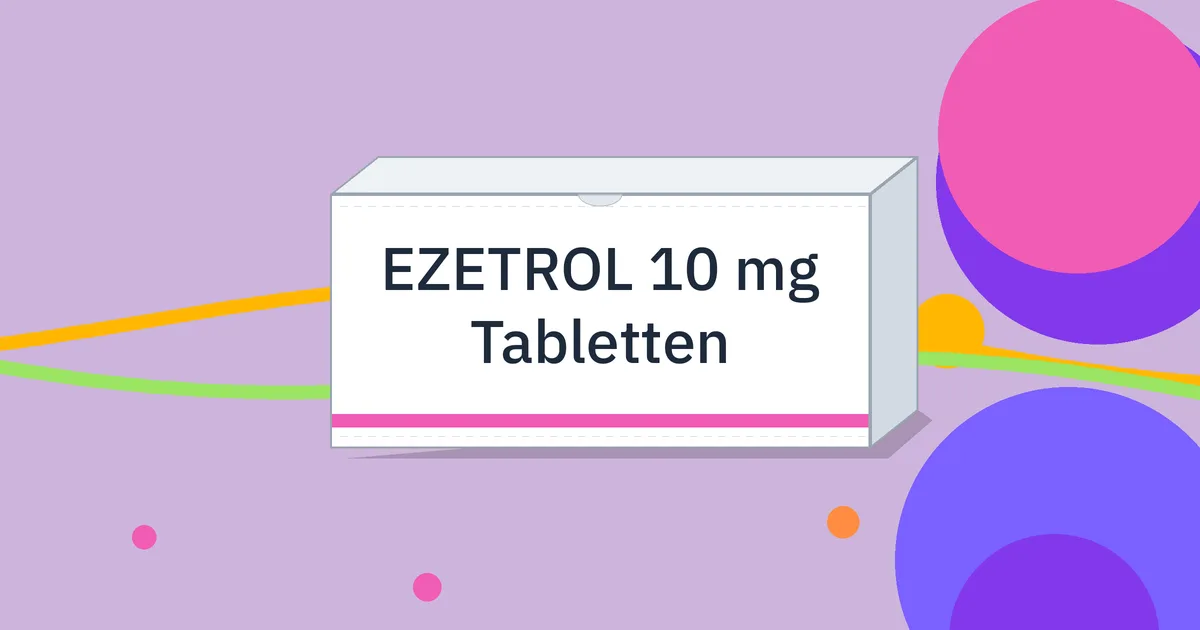 Symbolbild: Packung mit der Aufschrift EZETROL 10 mg Tabletten (PZN 10339449) – Verfügbarkeit und Bezug in Apotheken in Frankfurt am Main
