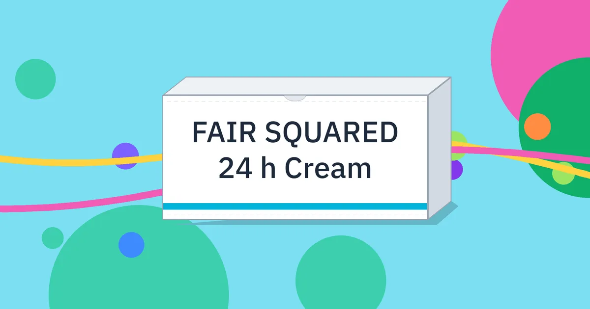 Symbolbild: Packung mit der Aufschrift FAIR SQUARED 24 h Cream (PZN 16131129) – Verfügbarkeit und Bezug in Apotheken in Frankfurt am Main