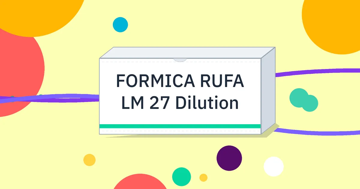 Symbolbild: Packung mit der Aufschrift FORMICA RUFA LM 27 Dilution (PZN 12874129) – Verfügbarkeit und Bezug in Apotheken in Frankfurt am Main