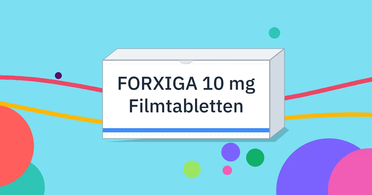 Symbolbild: Packung mit der Aufschrift FORXIGA 10 mg Filmtabletten (PZN 19247849) – Verfügbarkeit und Bezug in Apotheken in Frankfurt am Main