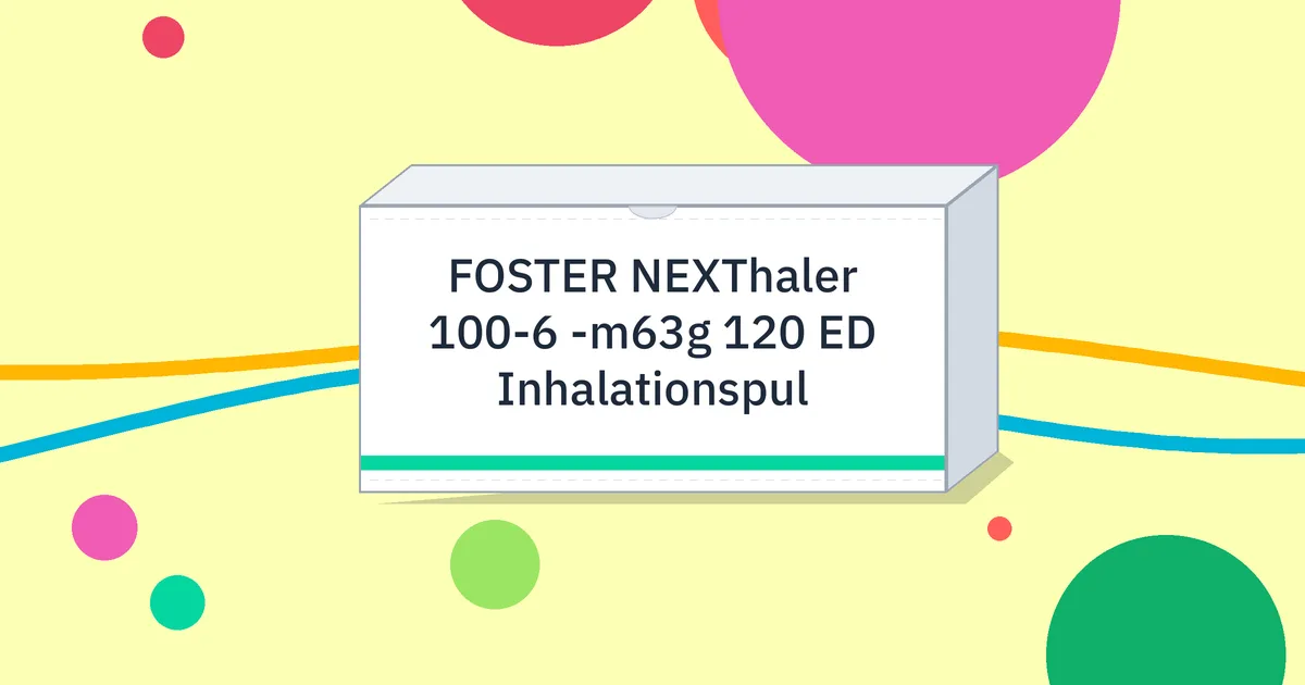 Symbolbild: Packung mit der Aufschrift FOSTER NEXThaler 100-6 -m63g 120 ED Inhalationspul (PZN 10921669) – Verfügbarkeit und Bezug in Apotheken in Frankfurt am Main
