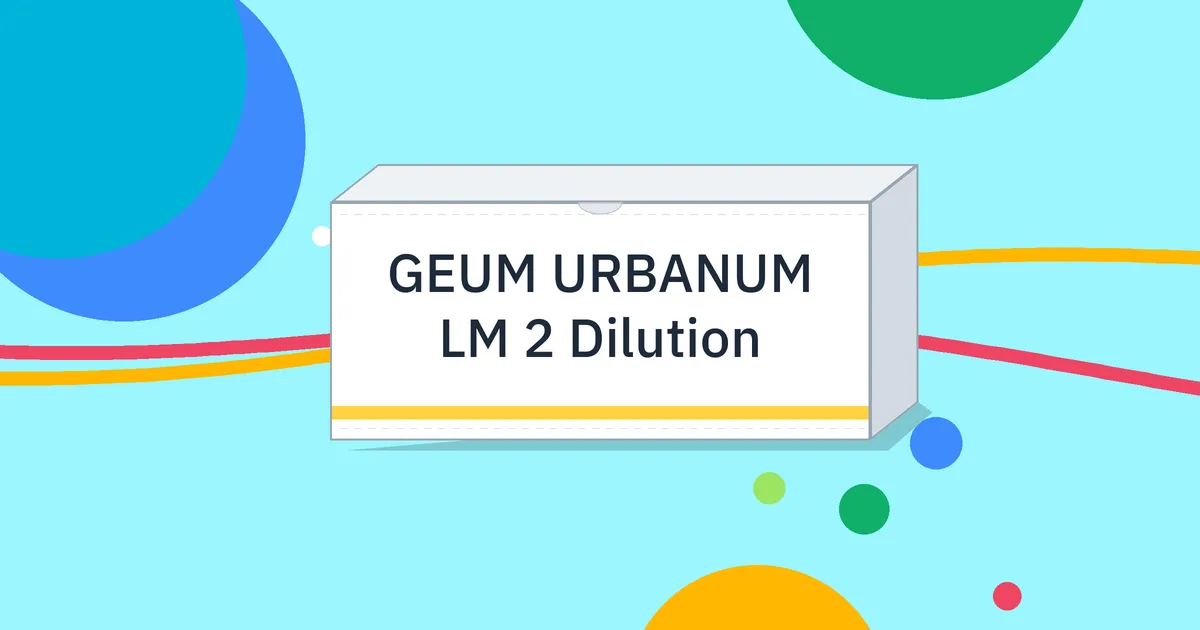 Symbolbild: Packung mit der Aufschrift GEUM URBANUM LM 2 Dilution (PZN 13543618) – Verfügbarkeit und Bezug in Apotheken in Frankfurt am Main