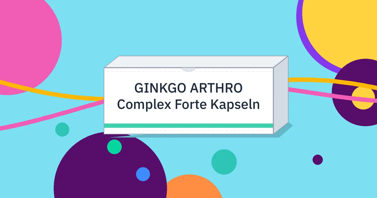 Symbolbild: Packung mit der Aufschrift GINKGO ARTHRO Complex Forte Kapseln (PZN 11348226) – Verfügbarkeit und Bezug in Apotheken in Frankfurt am Main