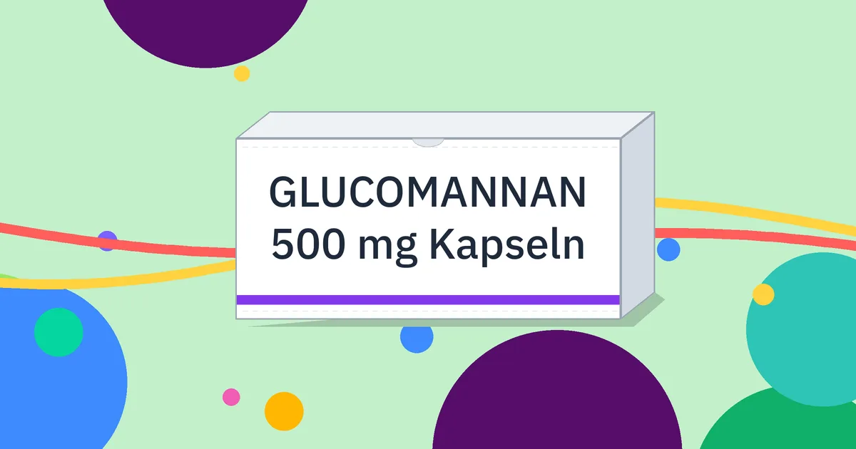 Symbolbild: Packung mit der Aufschrift GLUCOMANNAN 500 mg Kapseln (PZN 11564651) – Verfügbarkeit und Bezug in Apotheken in Frankfurt am Main