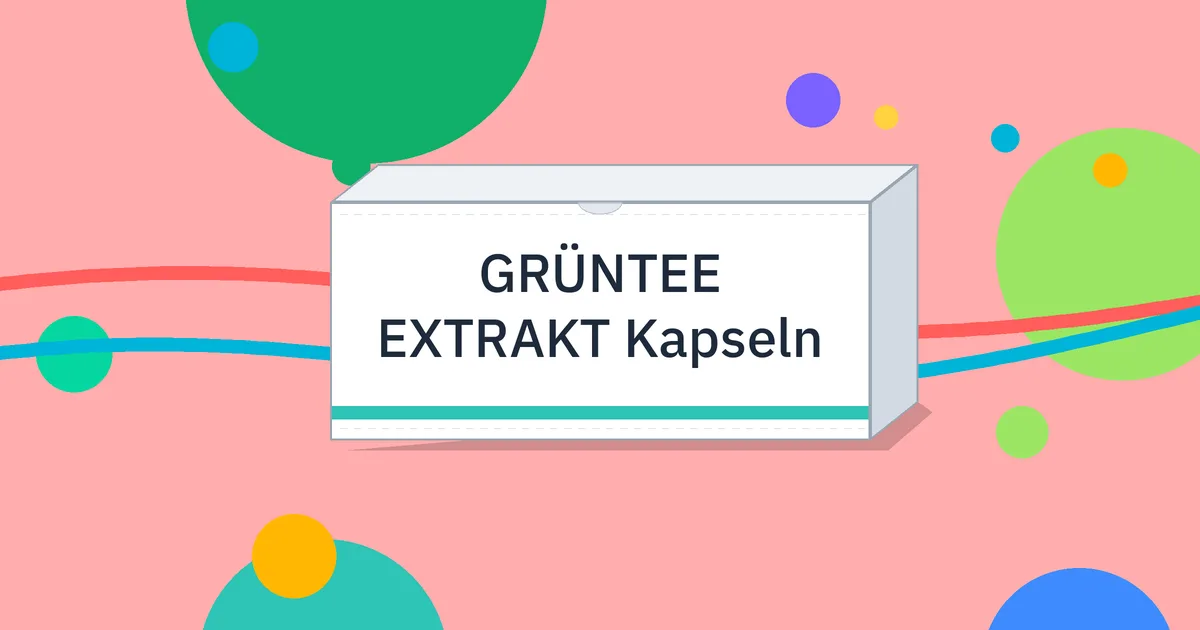 Symbolbild: Packung mit der Aufschrift GRÜNTEE EXTRAKT Kapseln (PZN 00647753) – Verfügbarkeit und Bezug in Apotheken in Frankfurt am Main
