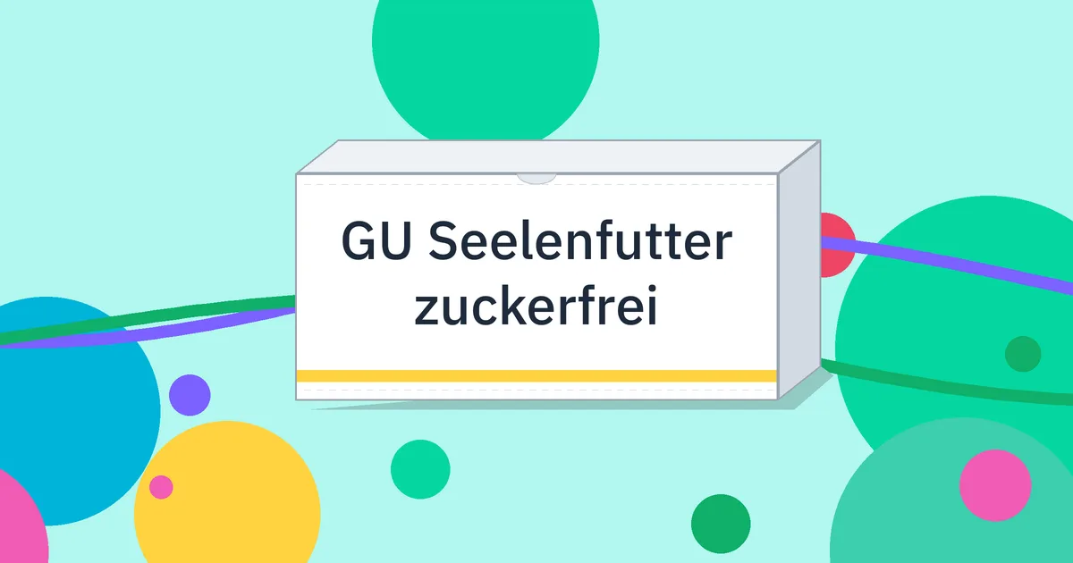 Symbolbild: Packung mit der Aufschrift GU Seelenfutter zuckerfrei (PZN 18266224) – Verfügbarkeit und Bezug in Apotheken in Frankfurt am Main