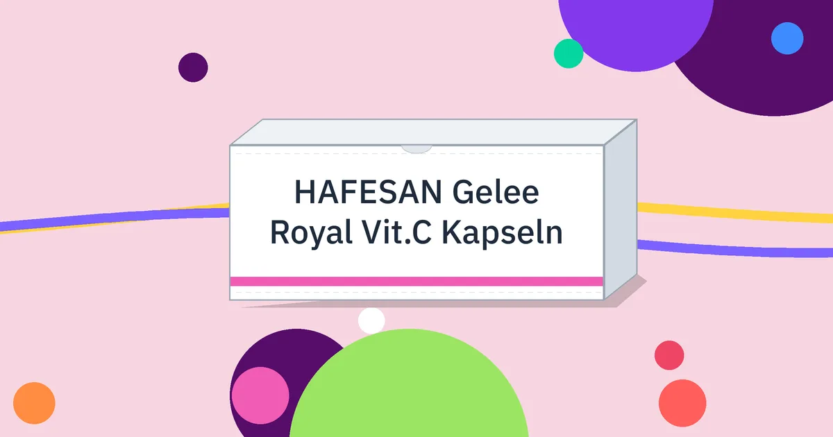 Symbolbild: Packung mit der Aufschrift HAFESAN Gelee Royal Vit.C Kapseln (PZN 06138946) – Verfügbarkeit und Bezug in Apotheken in Frankfurt am Main