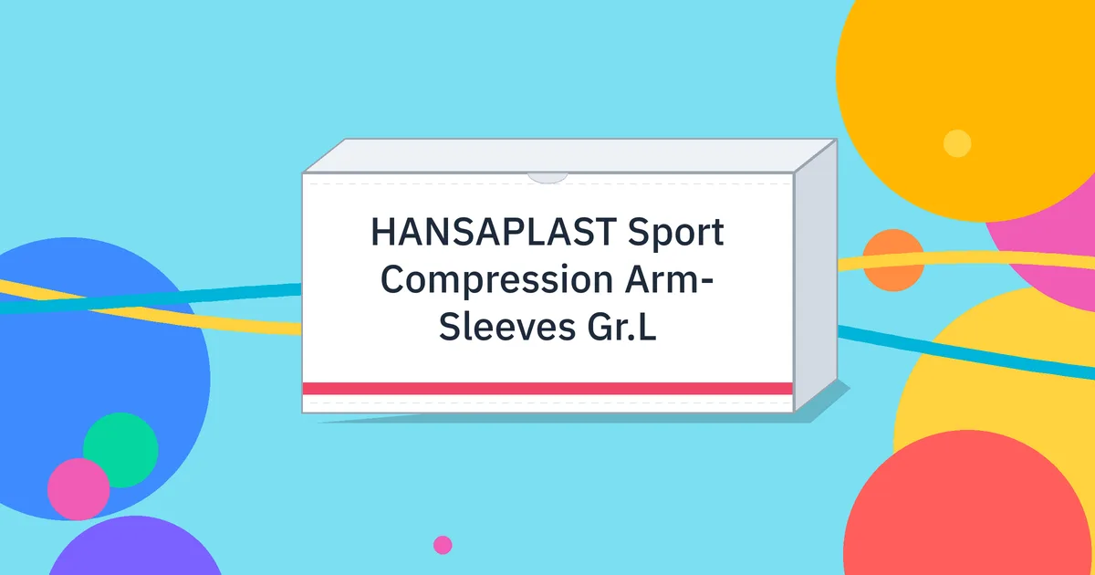 Symbolbild: Packung mit der Aufschrift HANSAPLAST Sport Compression Arm-Sleeves Gr.L (PZN 15822883) – Verfügbarkeit und Bezug in Apotheken in Frankfurt am Main
