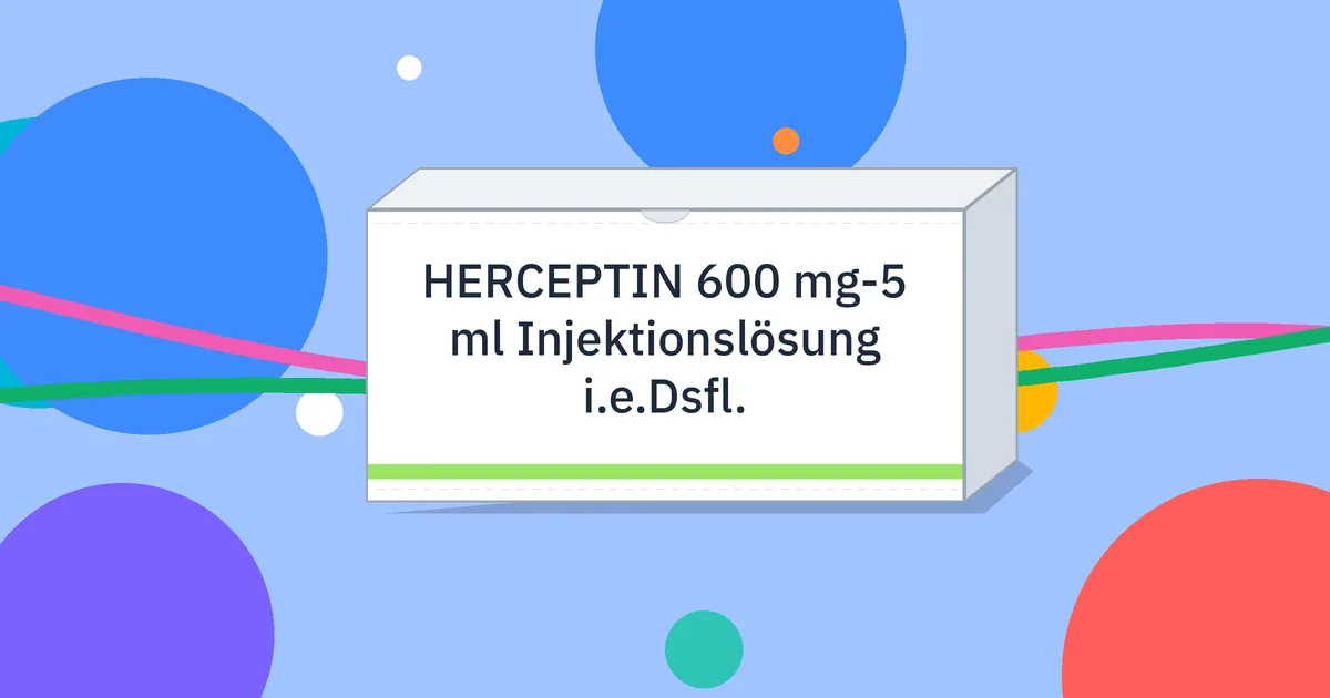 Symbolbild: Packung mit der Aufschrift HERCEPTIN 600 mg-5 ml Injektionslösung i.e.Dsfl. (PZN 10414263) – Verfügbarkeit und Bezug in Apotheken in Frankfurt am Main