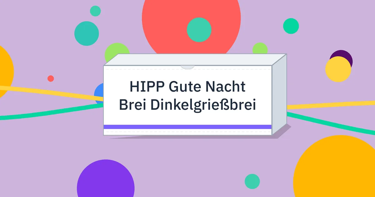 Symbolbild: Packung mit der Aufschrift HIPP Gute Nacht Brei Dinkelgrießbrei (PZN 13946144) – Verfügbarkeit und Bezug in Apotheken in Frankfurt am Main