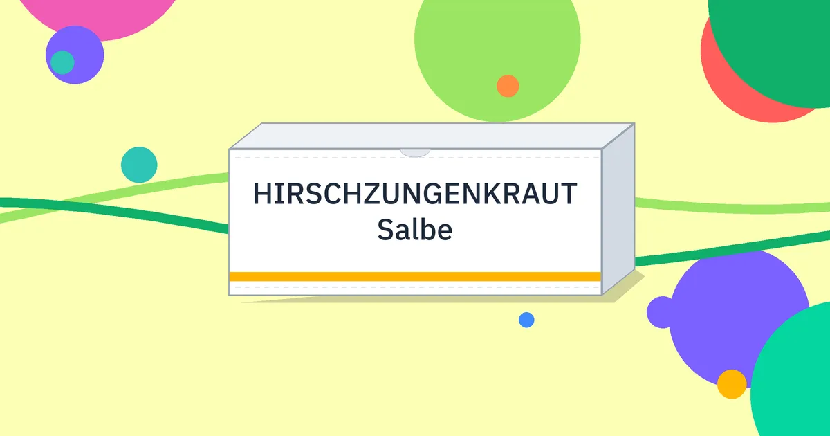 Symbolbild: Packung mit der Aufschrift HIRSCHZUNGENKRAUT Salbe (PZN 18091492) – Verfügbarkeit und Bezug in Apotheken in Frankfurt am Main